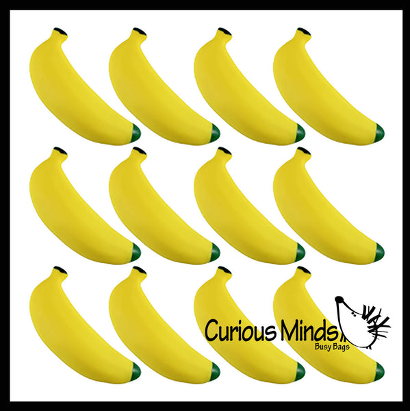 BULK - WHOLESALE - Sand Filled Squishy Banana - Moldable Sensory, Stre ...