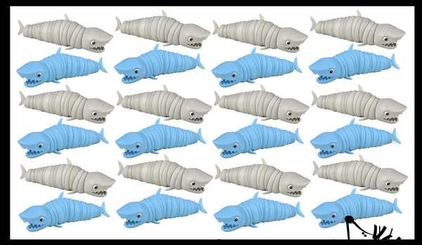 Shark Fidget - Large Wiggle Articulated Jointed Moving Sea Creature To ...