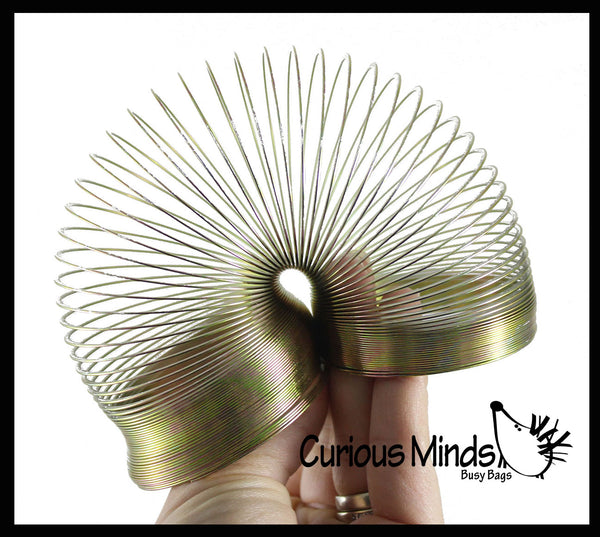 Metal Colored Magic Spring Coil Toy - Sensory Fidget Toy - Relaxing ...