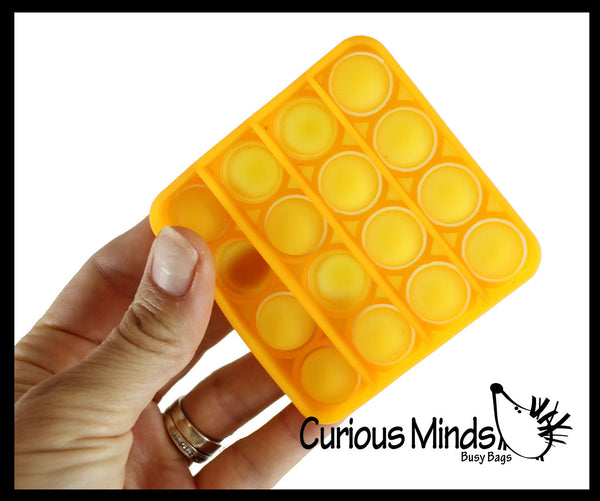 Set of 3 Different Size & Shape Bubble Pop Games - Silicone Push Poke ...