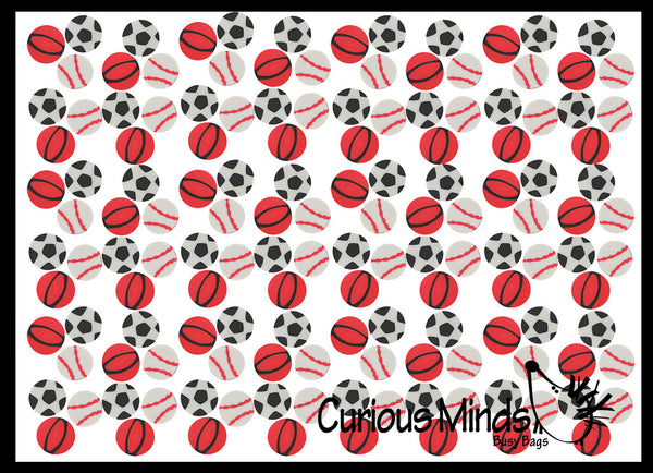 Sports Balls Mini Erasers - Basketball, Soccer, Baseball Novelty and F ...