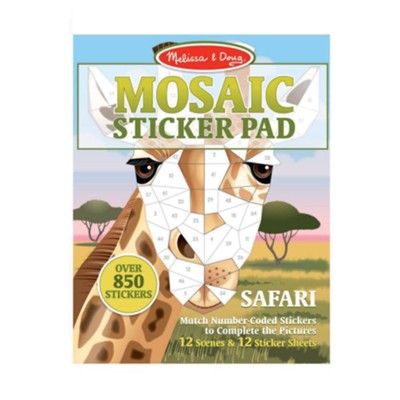 Mosaic Sticker Book - Sticker by Number Activity Book - Relaxing Craft ...