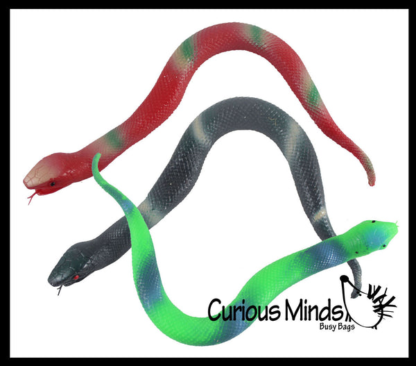 Stretchy Snakes Cobra 15.5" Crushed Bead Filled- Reptile Sensory Fidge ...
