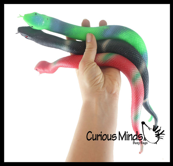 Stretchy Snakes Cobra 15.5" Crushed Bead Filled- Reptile Sensory Fidge ...