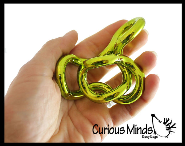 Tangle Jr Metallics Fidget Toy - Bendable Connected Curved Fun Fidget ...