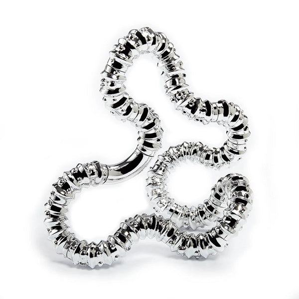 Tangle Jr Textured Metallics Sparkle Fidget Toy - Bendable Connected C ...