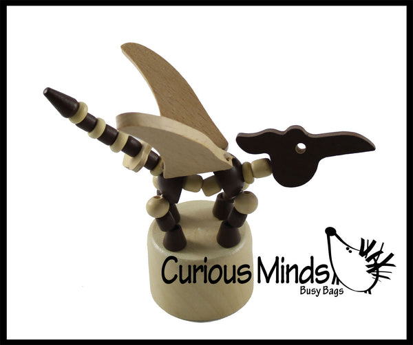 Wooden Collapsing Thumb Dancing Push Puppet Animals | Curious Minds ...