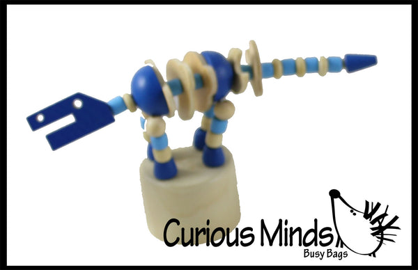 Wooden Collapsing Thumb Dancing Push Puppet Animals | Curious Minds ...