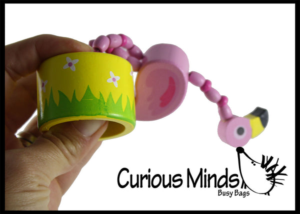 Wooden Collapsing Thumb Dancing Push Puppet Animals | Curious Minds ...