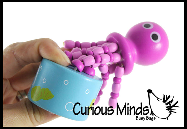 Wooden Collapsing Thumb Dancing Push Puppet Animals | Curious Minds ...