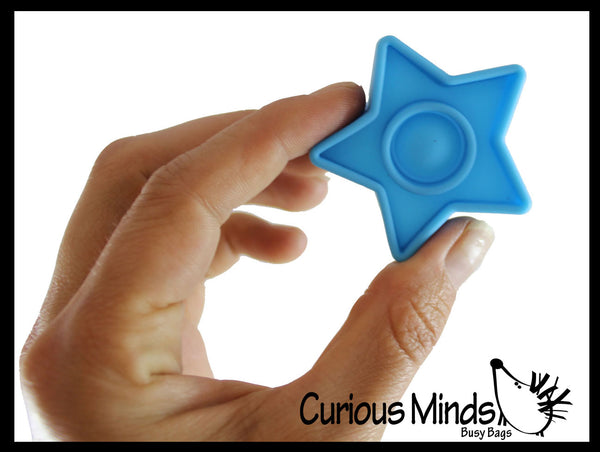 Set of 3 Different Size & Shape Bubble Pop Games - Silicone Push Poke ...
