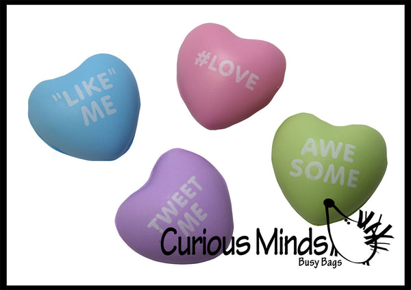Mini Conversation Heart Stress Balls - Unique Valentines Day Cards for ...
