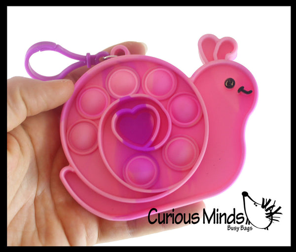 Snail Valentines Day Bubble Popper Fidget Toy - Fun Party Favor Toy ...