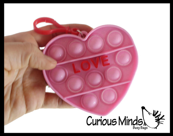 Conversation Heart Valentines Day Bubble Popper Fidget Toy - Fun Party ...