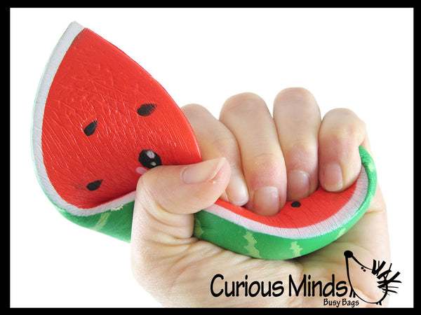 Squishy Slow Rise Watermelon Slice - Scented Sensory, Stress, Fidget T ...