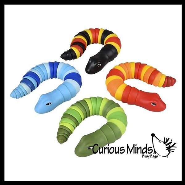 Large Articulated Snake Wiggle Fidget Jointed Moving Creature Toy - Un ...